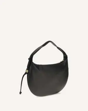 COCCINELLE Thess Shoulder Bag In Grained Leather - Black
