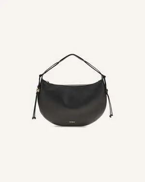 COCCINELLE Thess Shoulder Bag In Grained Leather - Black