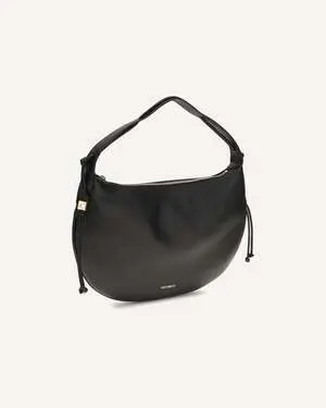 COCCINELLE Thess Shoulder Bag In Grained Leather - Black