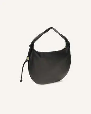 COCCINELLE Thess Shoulder Bag In Grained Leather - Black