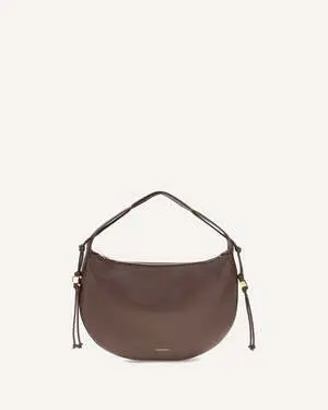 COCCINELLE Thess Shoulder Bag In Grained Leather - Brown