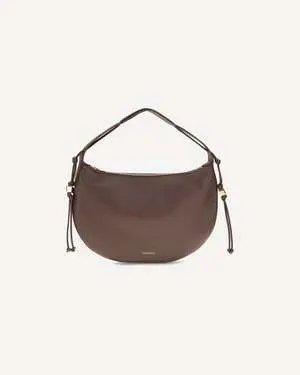 COCCINELLE Thess Shoulder Bag In Grained Leather - Brown