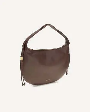 COCCINELLE Thess Shoulder Bag In Grained Leather - Brown