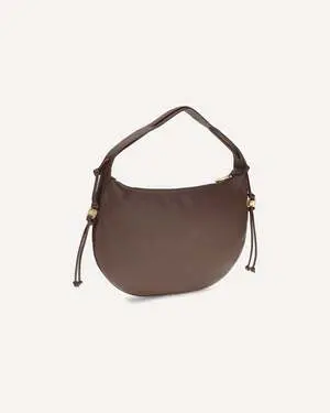 COCCINELLE Thess Shoulder Bag In Grained Leather - Brown