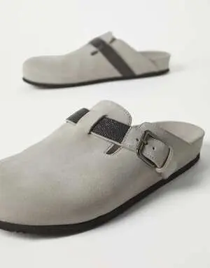 Brunello Cucinelli Monili-detail Suede Slippers