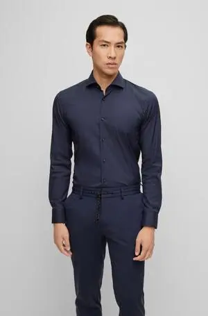 Hugo Boss Spread-collar Poplin Shirt
