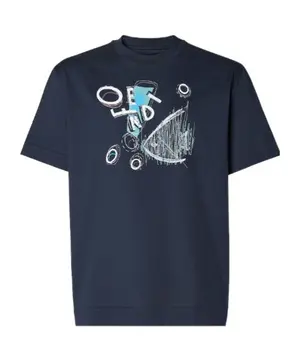 Fendi Dark Cotton T-shirt - Blue