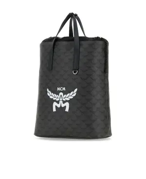 Mcm Lauretos Logo Printed Backpack