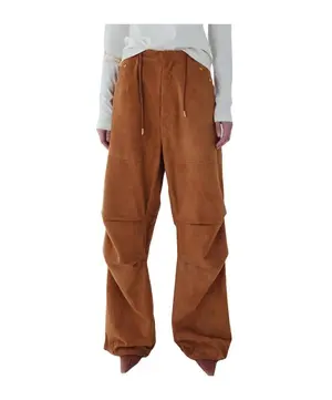 DARKPARK Wide-leg Leather Pants With Drawstring Waist