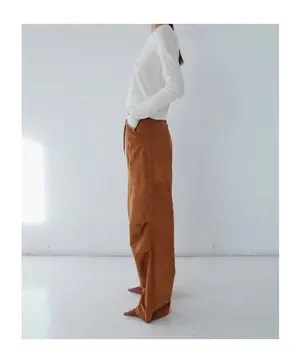 DARKPARK Wide-leg Leather Pants With Drawstring Waist