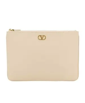 Valentino Garavani Zipper Clutch - Ivory