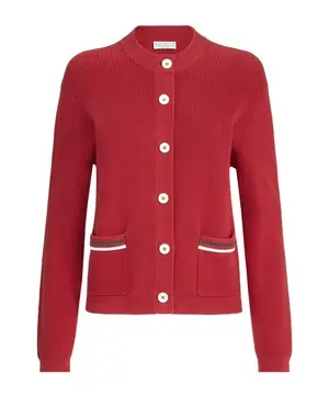 Brunello Cucinelli Ribbed Pocket Cardigan