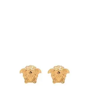 Versace Medusa Motif Gold Tone Earrings