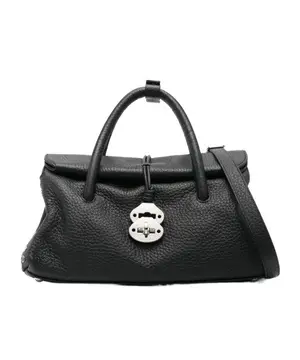 ZANELLATO Small Dotta Centauro Pebble-grain Tote Bag - Black