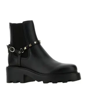 Valentino Garavani Rockstud Ankle Boots - Black