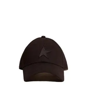 GOLDEN GOOSE Baseball Cap With Star Emblem - Black