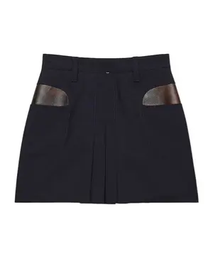 Prada Pleated Mini Skirt - Blue