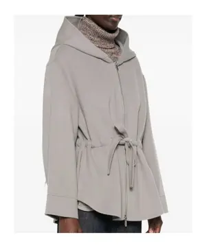 Max Mara Long-sleeved Hooded Casual Jacket
