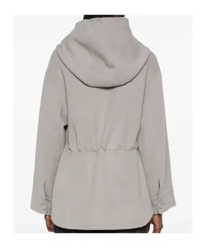 Max Mara Long-sleeved Hooded Casual Jacket