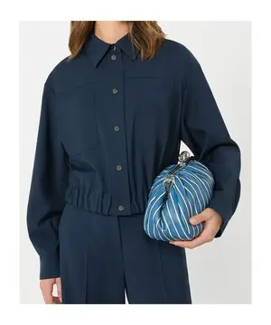 Max Mara Decano Elastic Waist Jacket - Blue