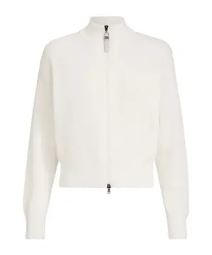 Brunello Cucinelli Ribbed-knit Zip-up Cardigan - Panama