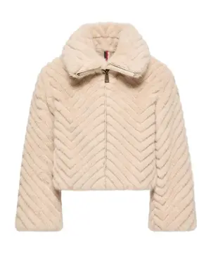 Moncler Elra Zip-up Faux Fur Jacket
