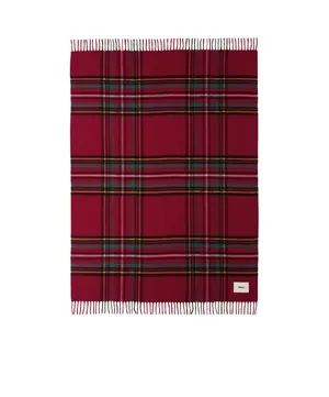 TEKLA Rectangular Wool Flannel Blanket - Red