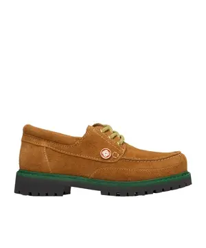 Casablanca Lace-up Suede Boat Shoes - Brown
