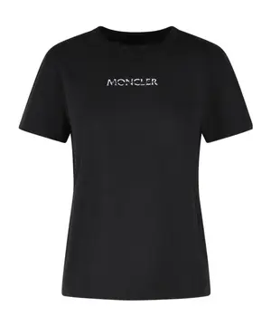 Moncler Logo Detailed Crewneck T-shirt - Black