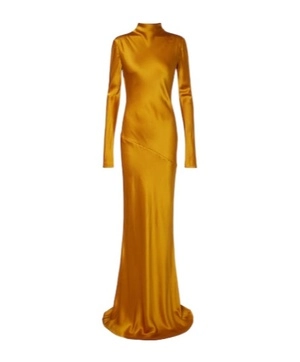 Tove Gio Silk Satin Gown - Brown