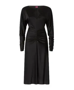 Pinko Ruched Long-sleeve Sweetheart Neckline Dress