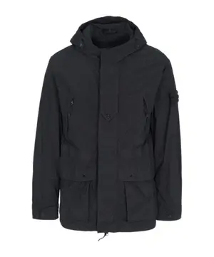 Stone Island Long-sleeve Hooded Jacket - Black