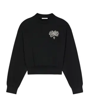 Givenchy Wool And Cotton Sweater With Embroidered Bow