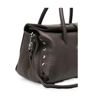ZANELLATO Studded Leather Shoulder Bag - Brown
