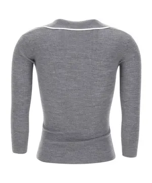 Elisabetta Franchi Ribbed Polo Top