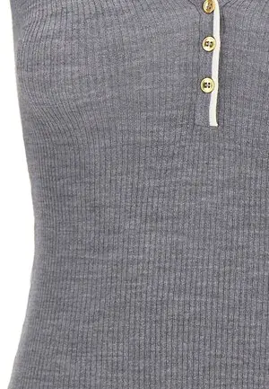 Elisabetta Franchi Ribbed Polo Top