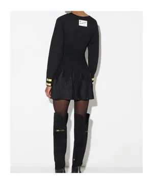 Elisabetta Franchi Pleated Hem Knitted Dress