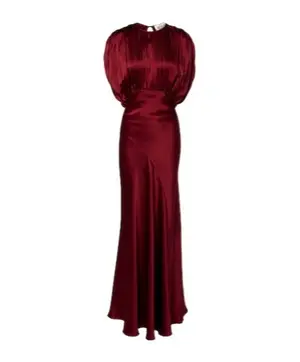 Tove Coco Silk Satin Gown - Red