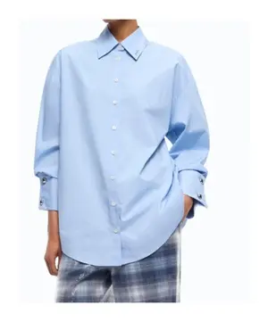 Pinko Quiet Is The New Punk" Cotton Shirt With French Cuffs