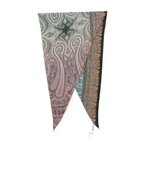 PIERRE-LOUIS MASCIA Printed Silk Scarf - Gray