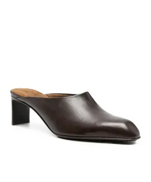 Khaite Square-toe Block Heel Mules