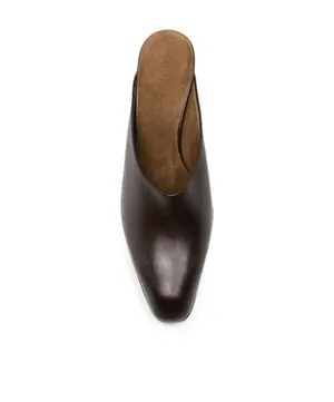 Khaite Square-toe Block Heel Mules