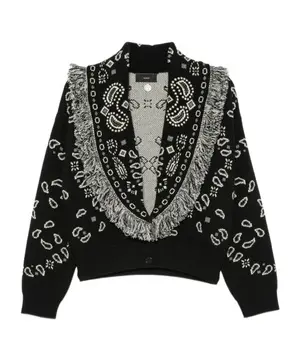 Alanui Paisley-jacquard Fringed Cardigan