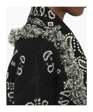 Alanui Paisley-jacquard Fringed Cardigan