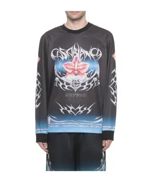 Casablanca Long Sleeve Orchid Print T-shirt