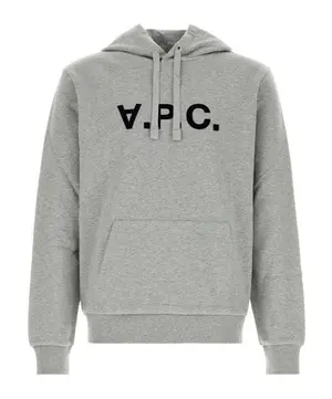 A.p.c. Logo-detailed Hoodie - Grey