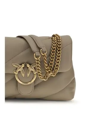 Pinko Love Classic Leather Shoulder Bag