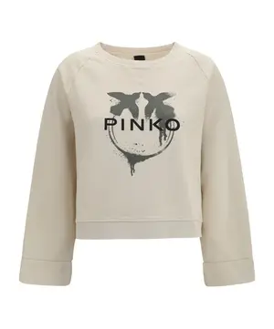 Pinko Neves Cropped Sweatshirt - Nude