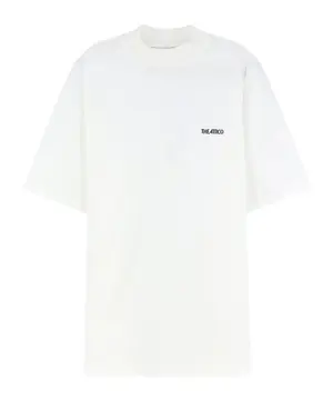 Attico The Attico Logo Shoulder-Pad T-Shirt White