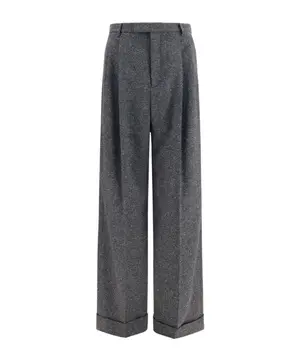 Valentino Garavani Pleated Turn-up Hem Pants